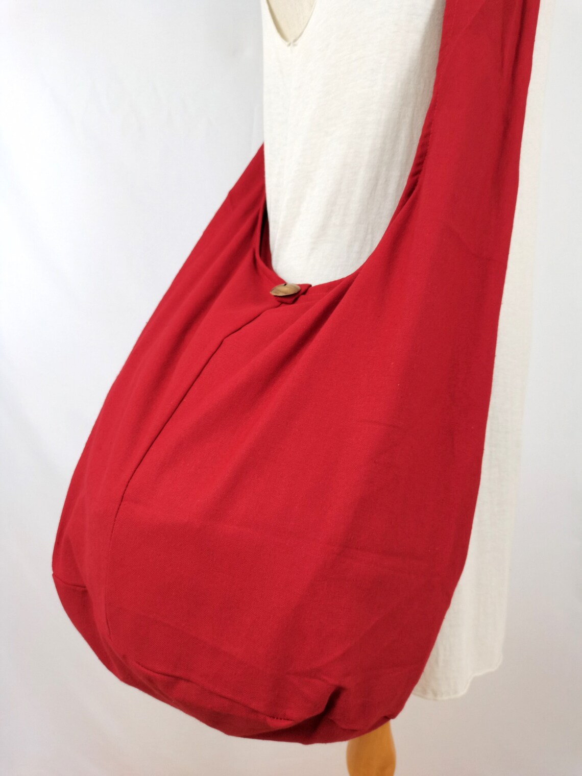 Red Cotton Messenger Bag Shoulder Bag Handbags Hippie Bag Hobo - Etsy