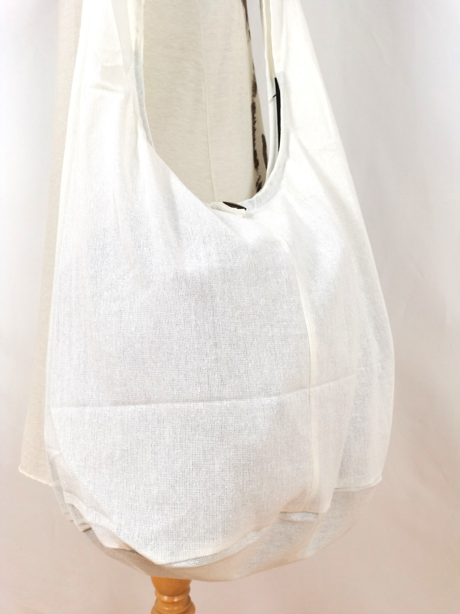 White Cotton Messenger Bag Shoulder Bag Handbags Hippie Bag Hobo Bag ...