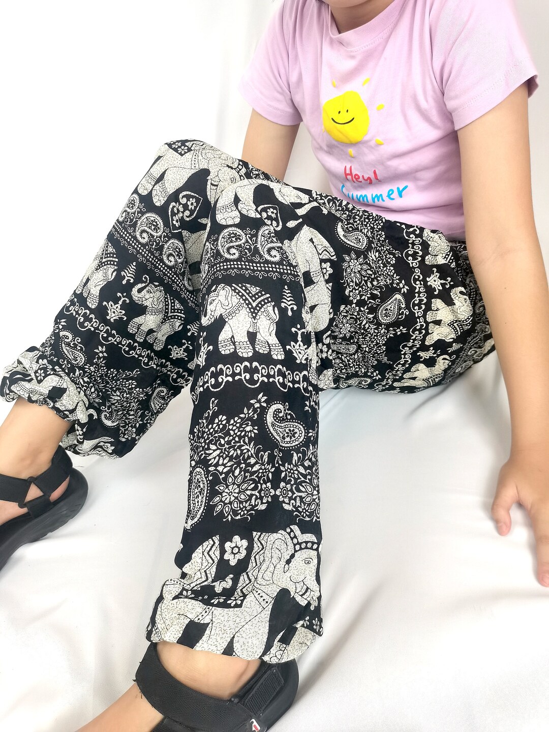 Black Elephant Pants Ali Baba Trousers Cozy Harem Pants Gypsy Pants ...