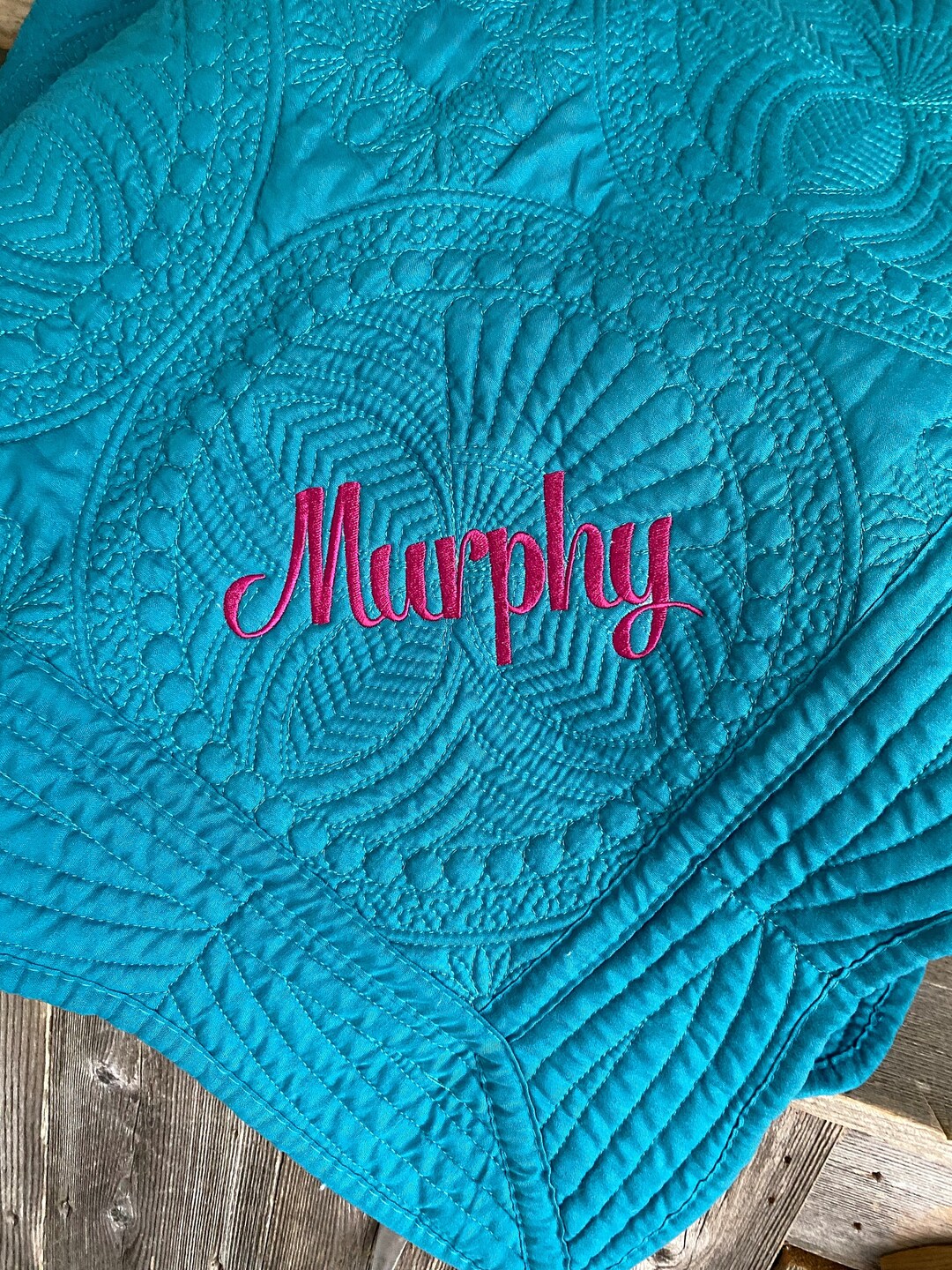 Baby Quilt/crib Quilt/cyan Matelasse Style Baby Quilt With - Etsy