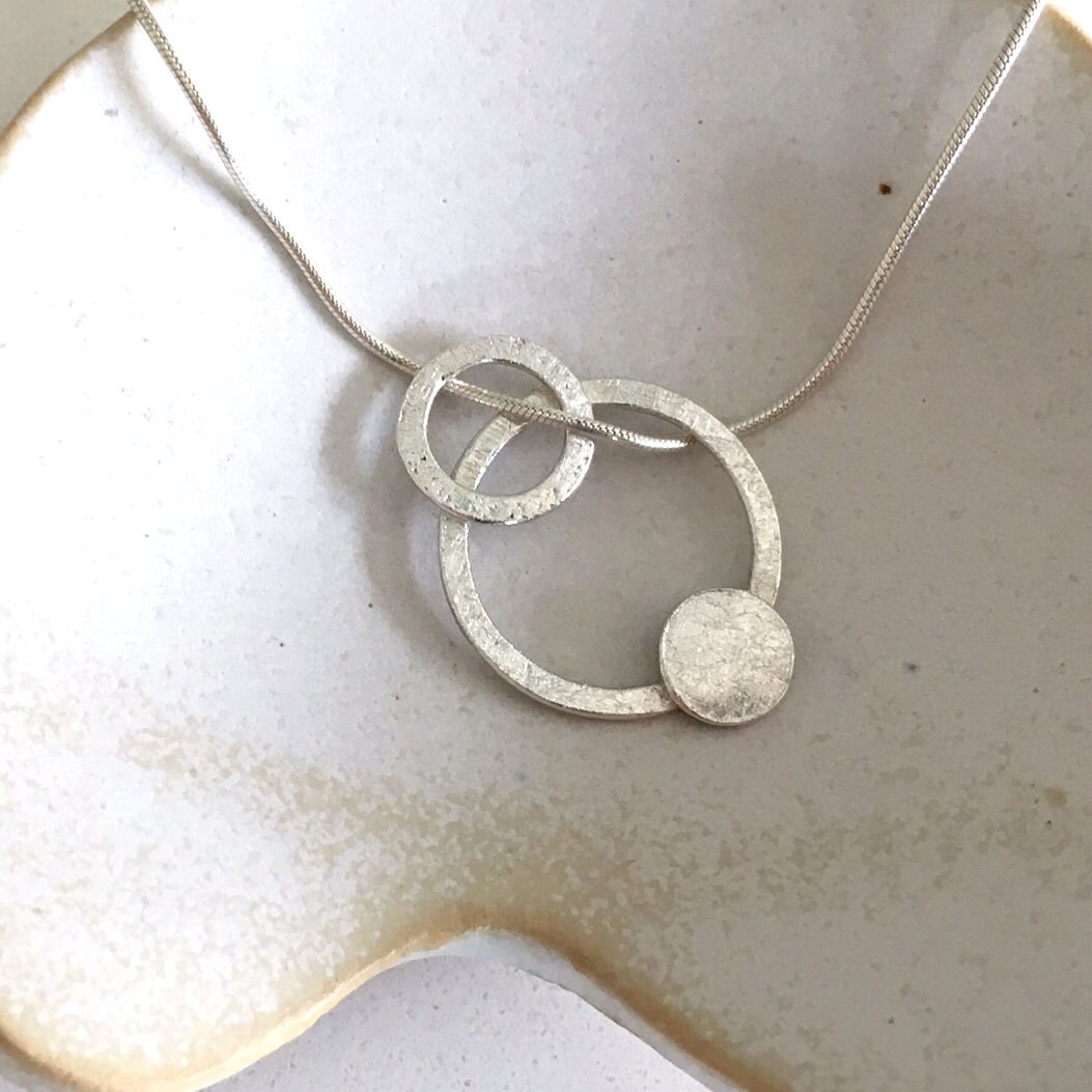 Planets Silver Pendant - Etsy