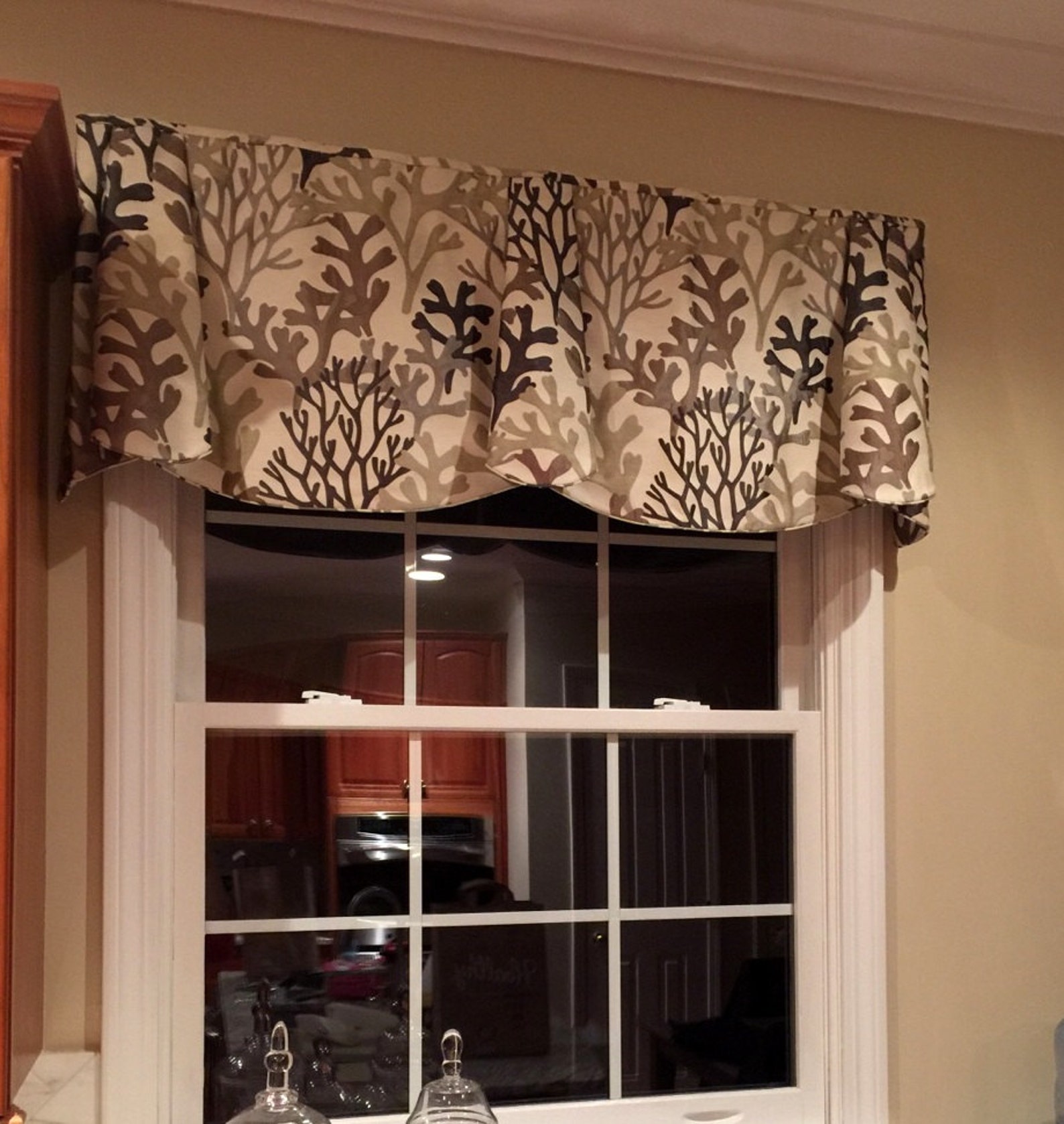 Custom Wide Width Valance PEYTON Hidden Rod Pocket Valance Fits 87 ...