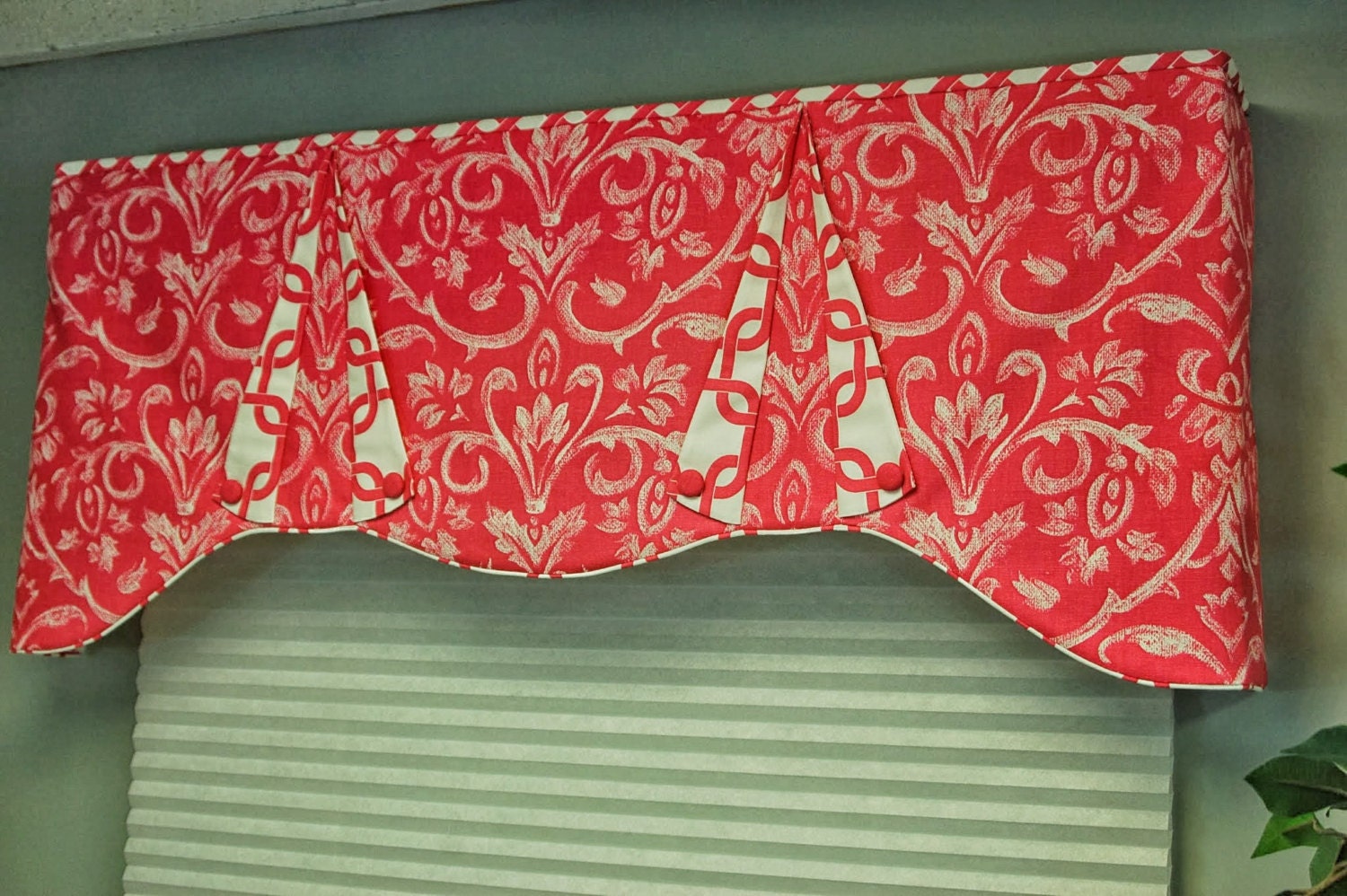 Custom Valance CASEY Hidden Rod Pocket Valance fits 30 | Etsy