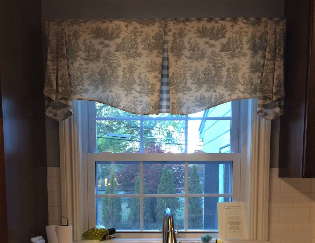 Custom Valance MAISON Hidden Rod Pocket Valance 41"- 48" Window, Made ...