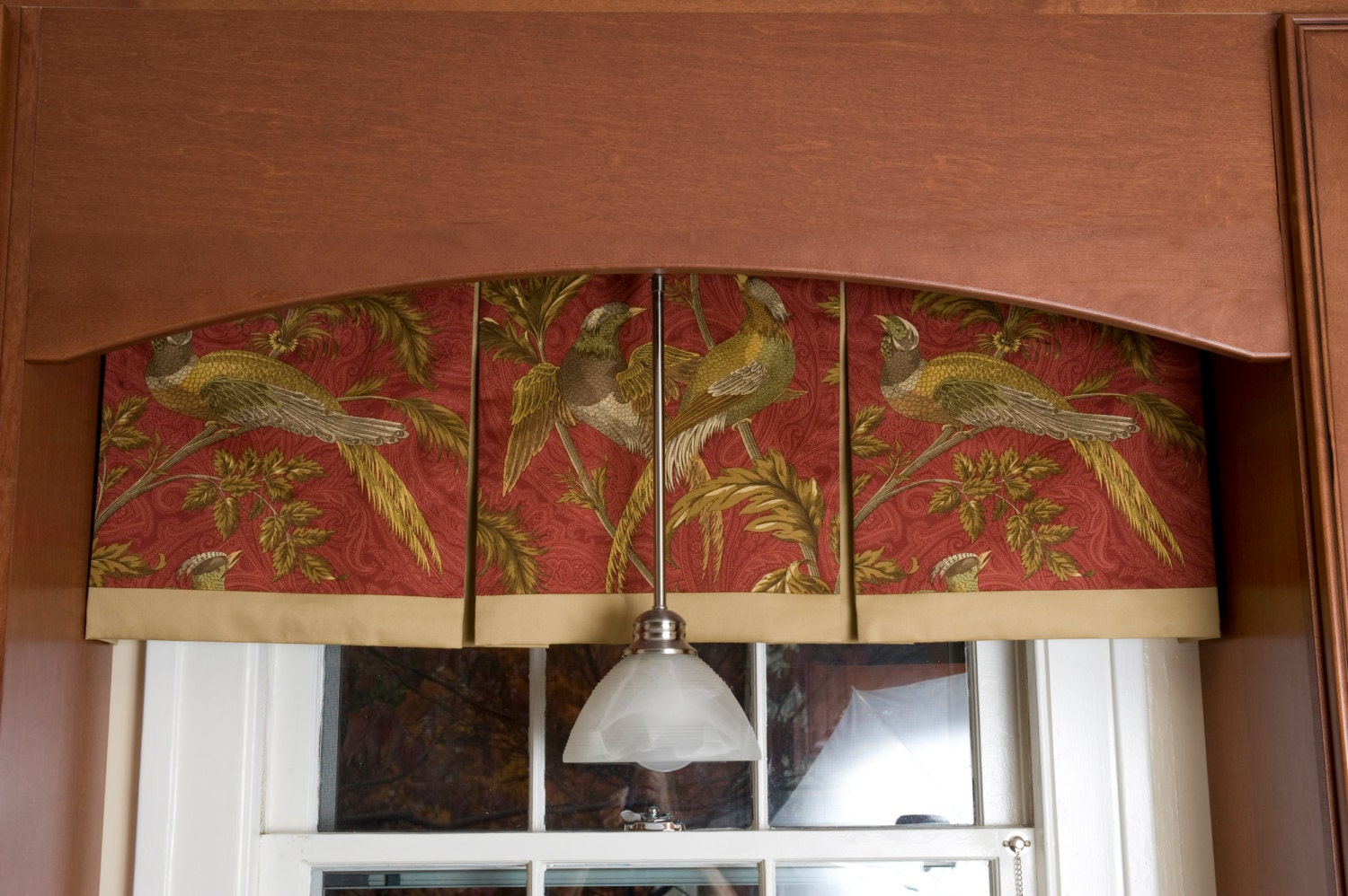 Custom Made BOX PLEATED Hidden Rod Pocket Valance banded | Etsy