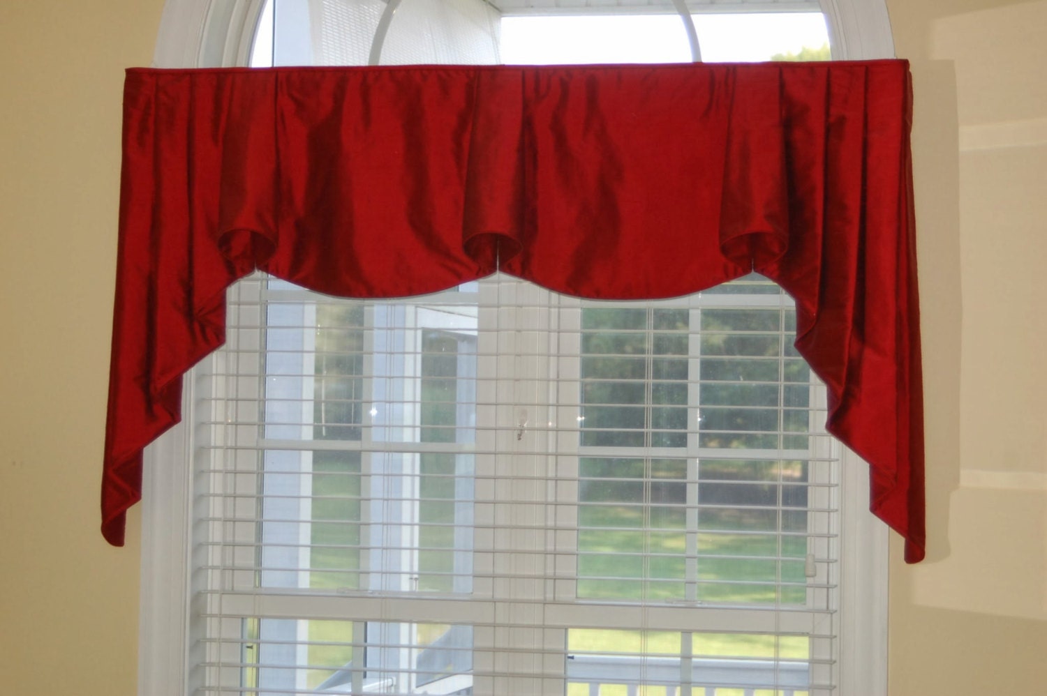 Custom Valance ANNA Hidden Rod Pocket Valance pleated jabots | Etsy