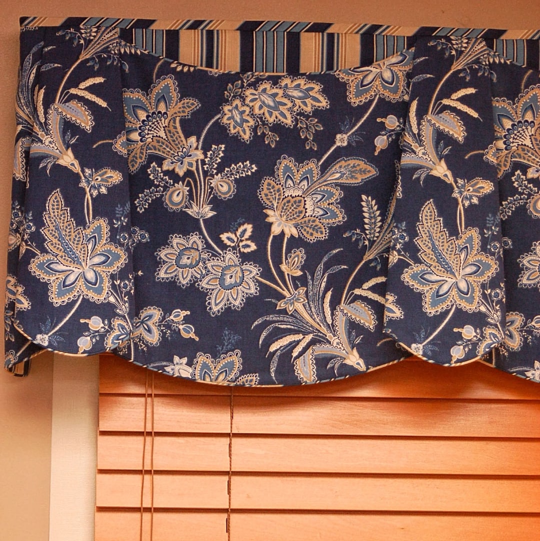 Custom Wide Width Valance JORDAN Hidden Rod Pocket Valance Fits 87 ...