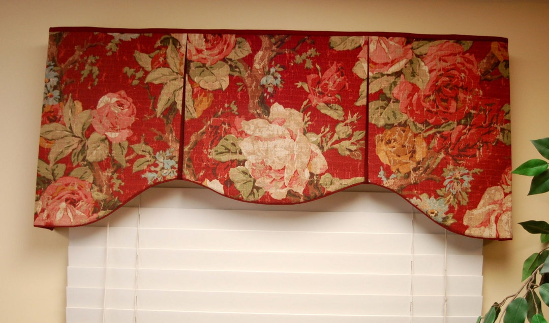 Custom Made Valance ASHLEY Hidden Rod Pocket Valance Fits 30"- 44 ...