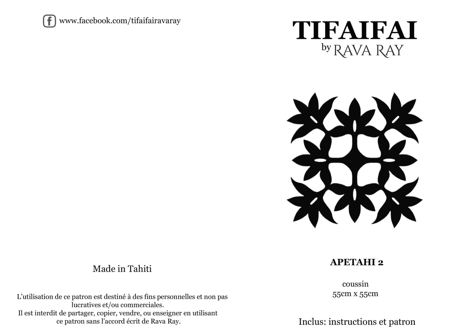 TIFAIFAI APETAHI Pillow Pattern - Etsy