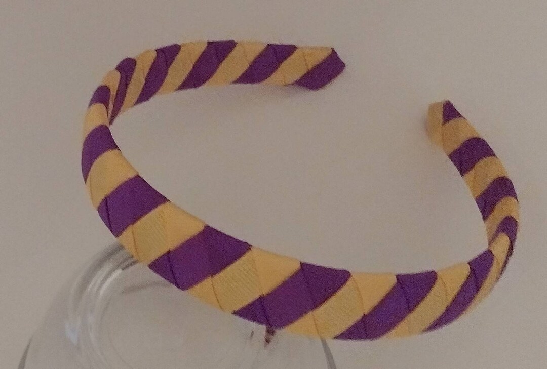 LSU Tigers Louisiana State University Colors Ribbon Woven Headband ...