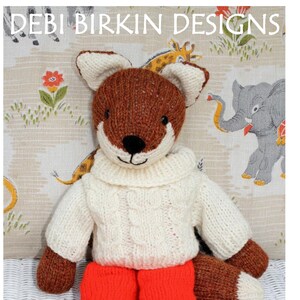 Knitting Pattern for Fox, Debi Birkin Patterns, PDF Digital Download ...