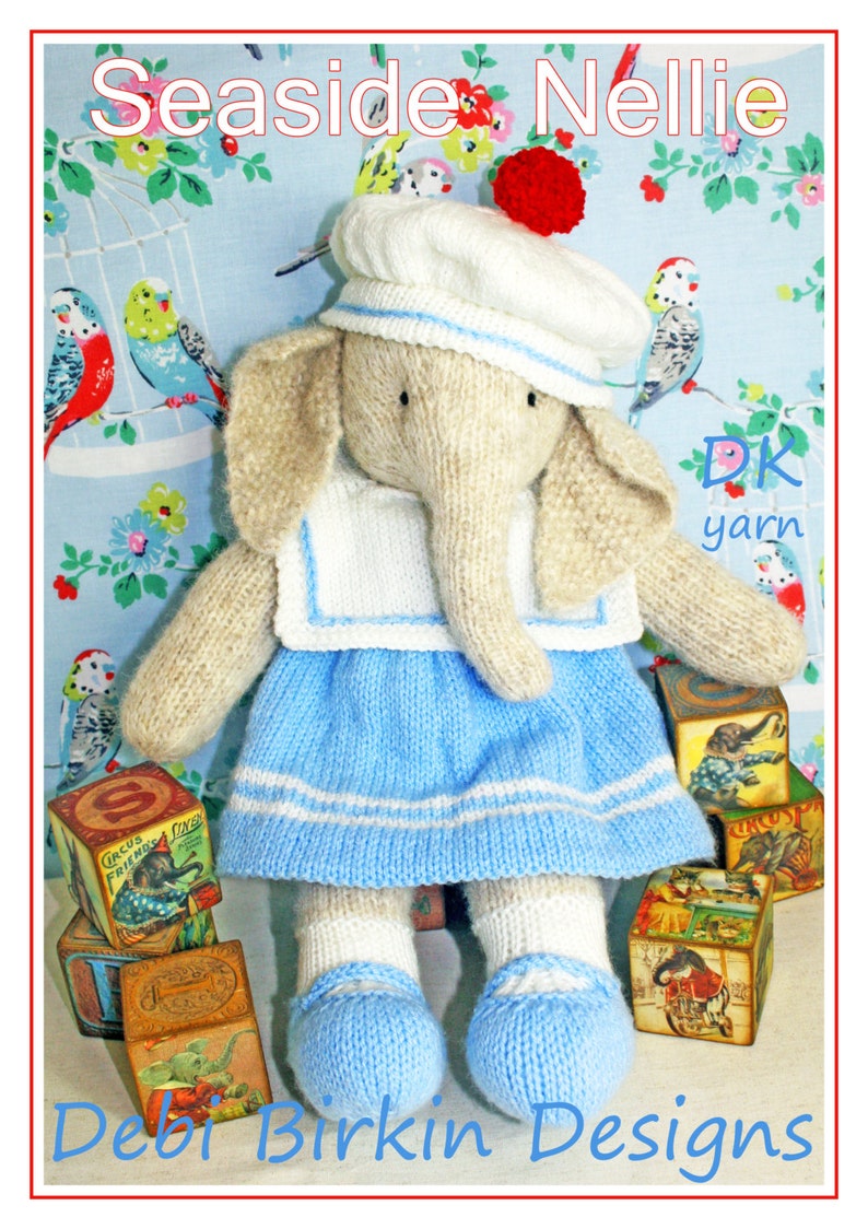 Knitting Pattern for Elephant, Debi Birkin Patterns, PDF Digital ...
