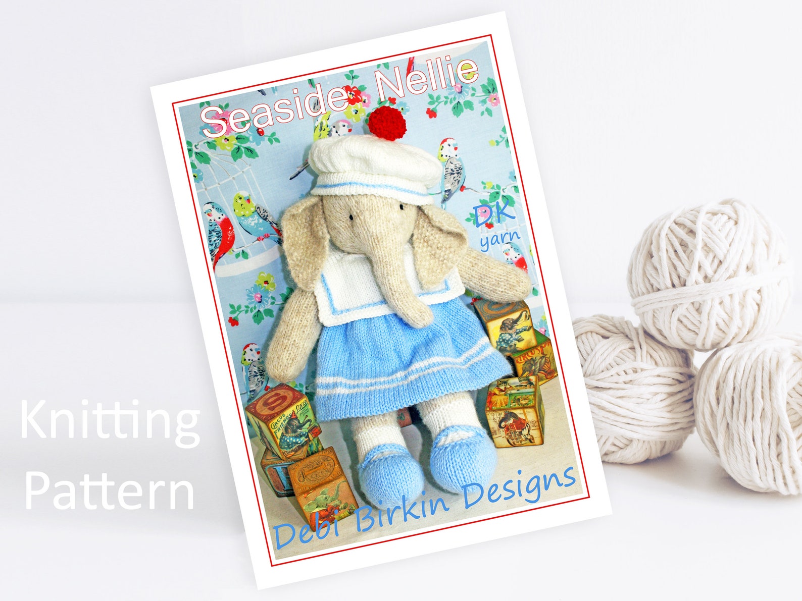 Knitting Pattern for Elephant, Debi Birkin Patterns, PDF Digital ...