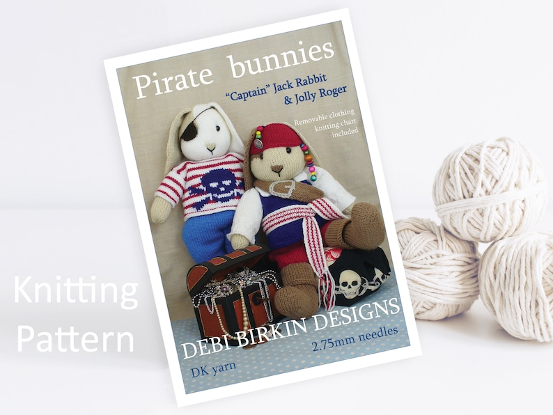 Knitting Pattern for Pirate, Debi Birkin Patterns, PDF Digital Download ...