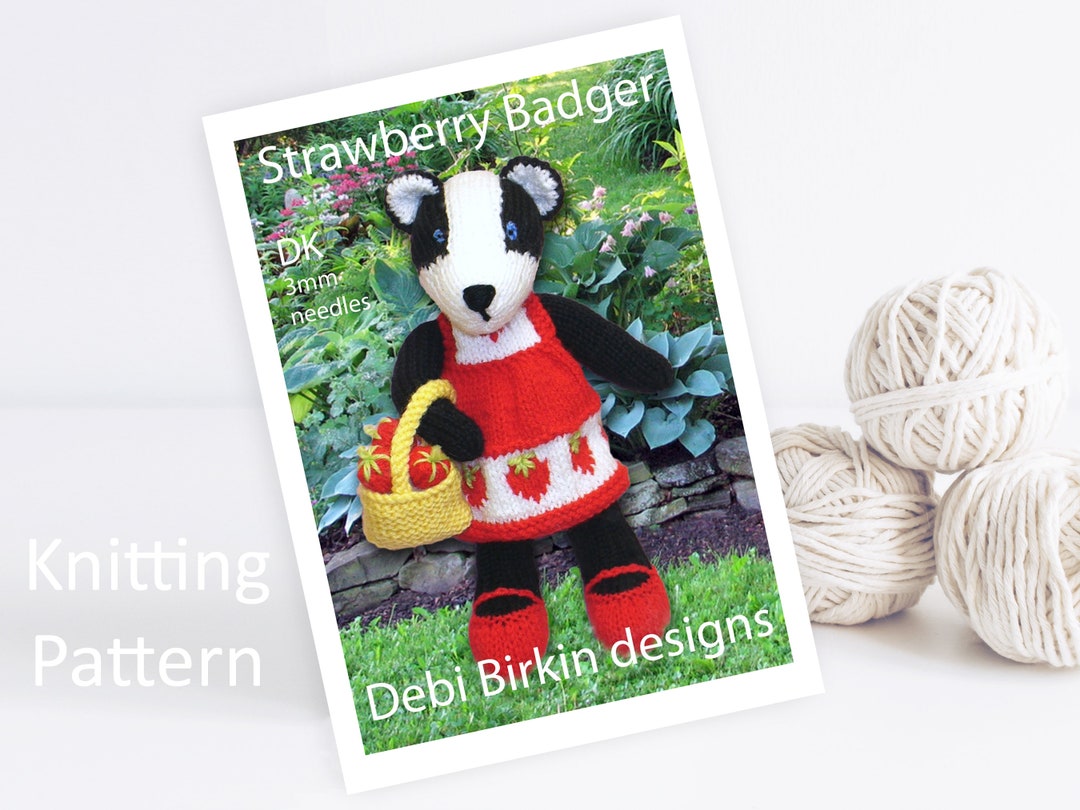 Knitting Pattern for Badger Debi Birkin Patterns PDF Digital - Etsy