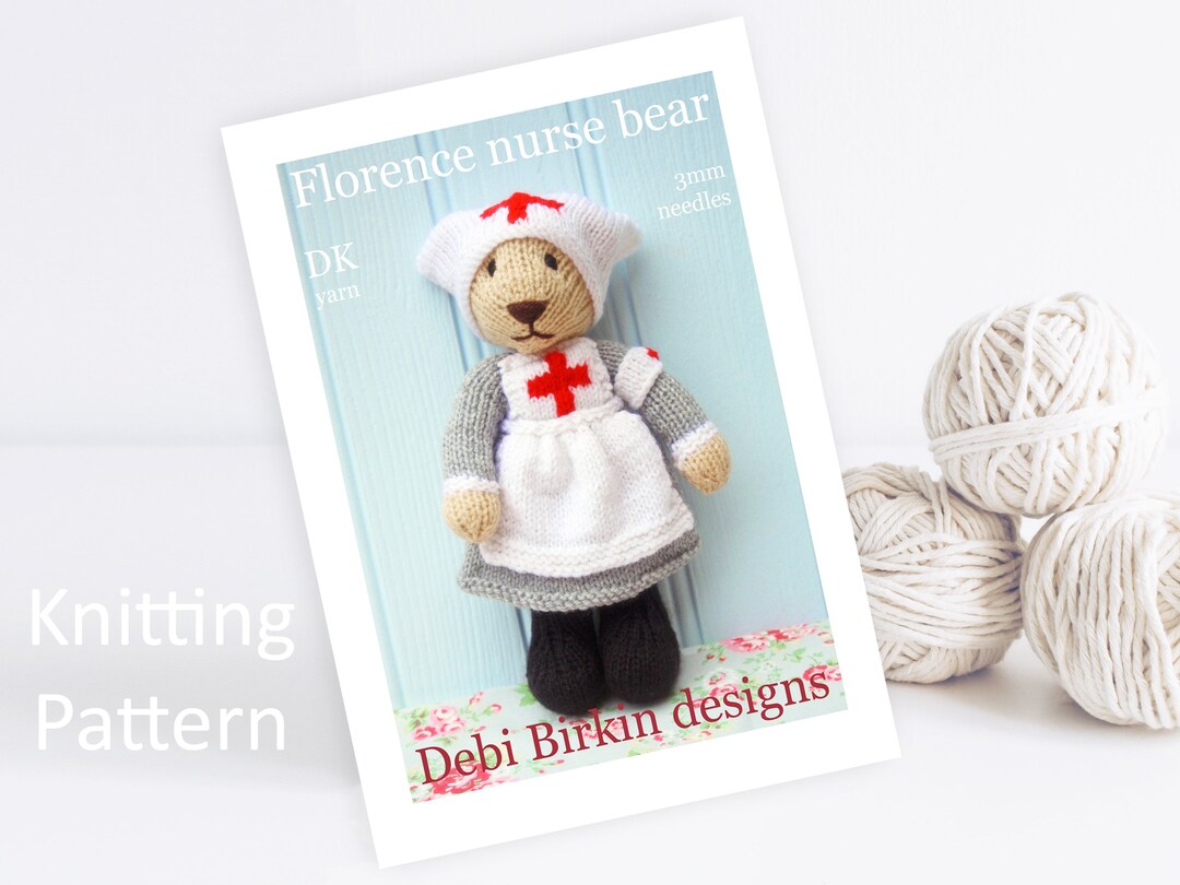 Knitting Pattern for Nurse, Debi Birkin Patterns, PDF Digital Download ...
