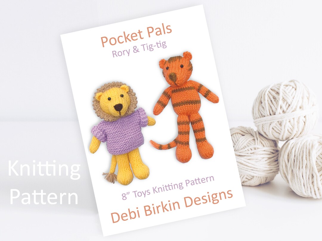 Knitting Pattern Lion Cat, Debi Birkin Patterns, PDF Digital Download ...