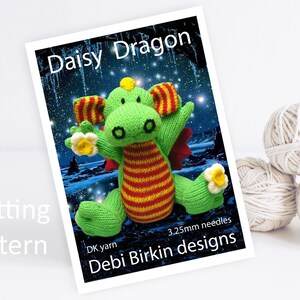 Knitting Pattern for Dragon, Debi Birkin Patterns, PDF Digital Download ...