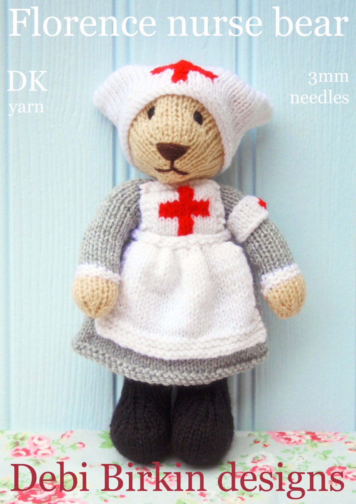 Knitting Pattern for Nurse, Debi Birkin Patterns, PDF Digital Download ...