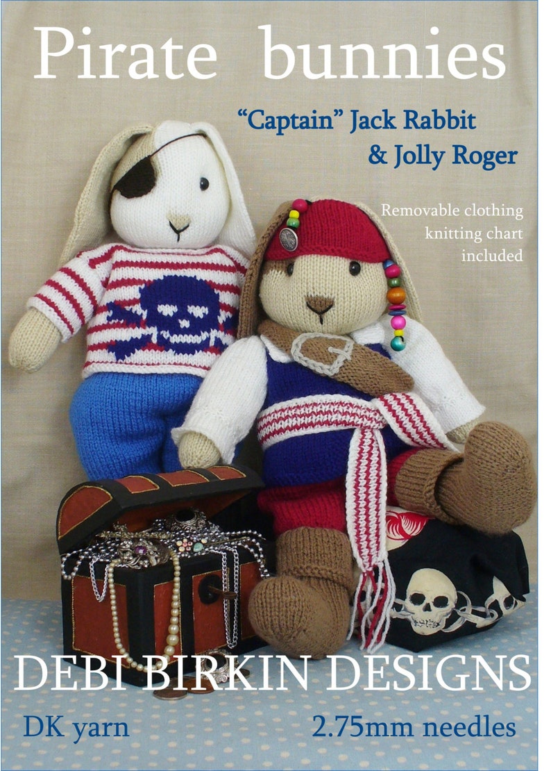 Knitting Pattern for Pirates, Debi Birkin Patterns, PDF Digital ...