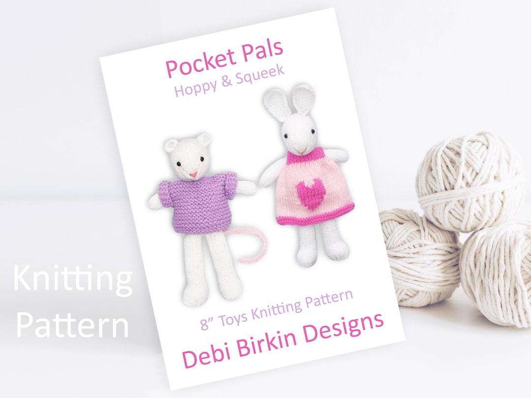 Knitting Pattern for Mouse, Bunny Patterns, Debi Birkin Patterns, PDF ...