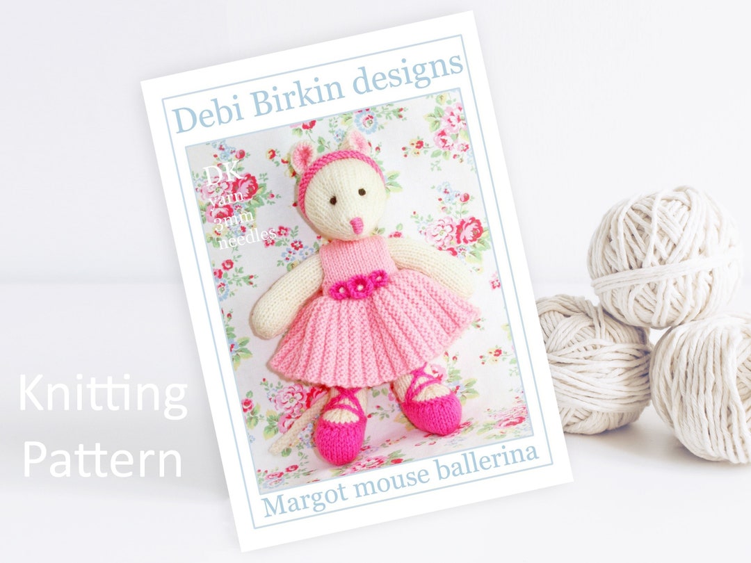Knitting Pattern for Mouse, Princess, Debi Birkin Patterns, PDF Digital ...