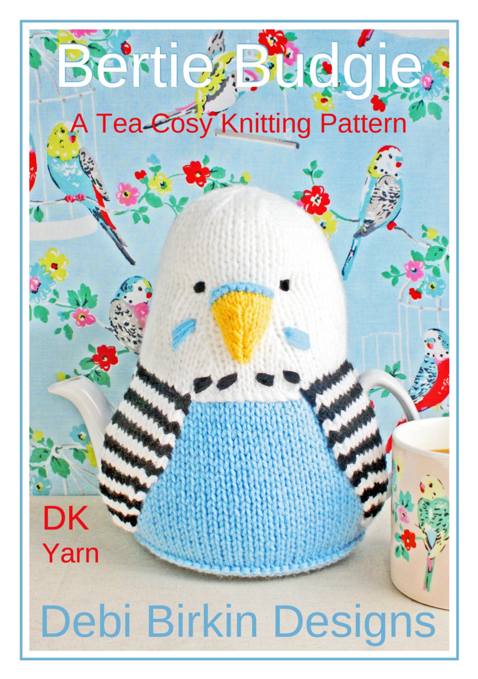 BUDGIE Budgerigar Tea Cosy Knitting Pattern Teacozy Cozy - Etsy UK