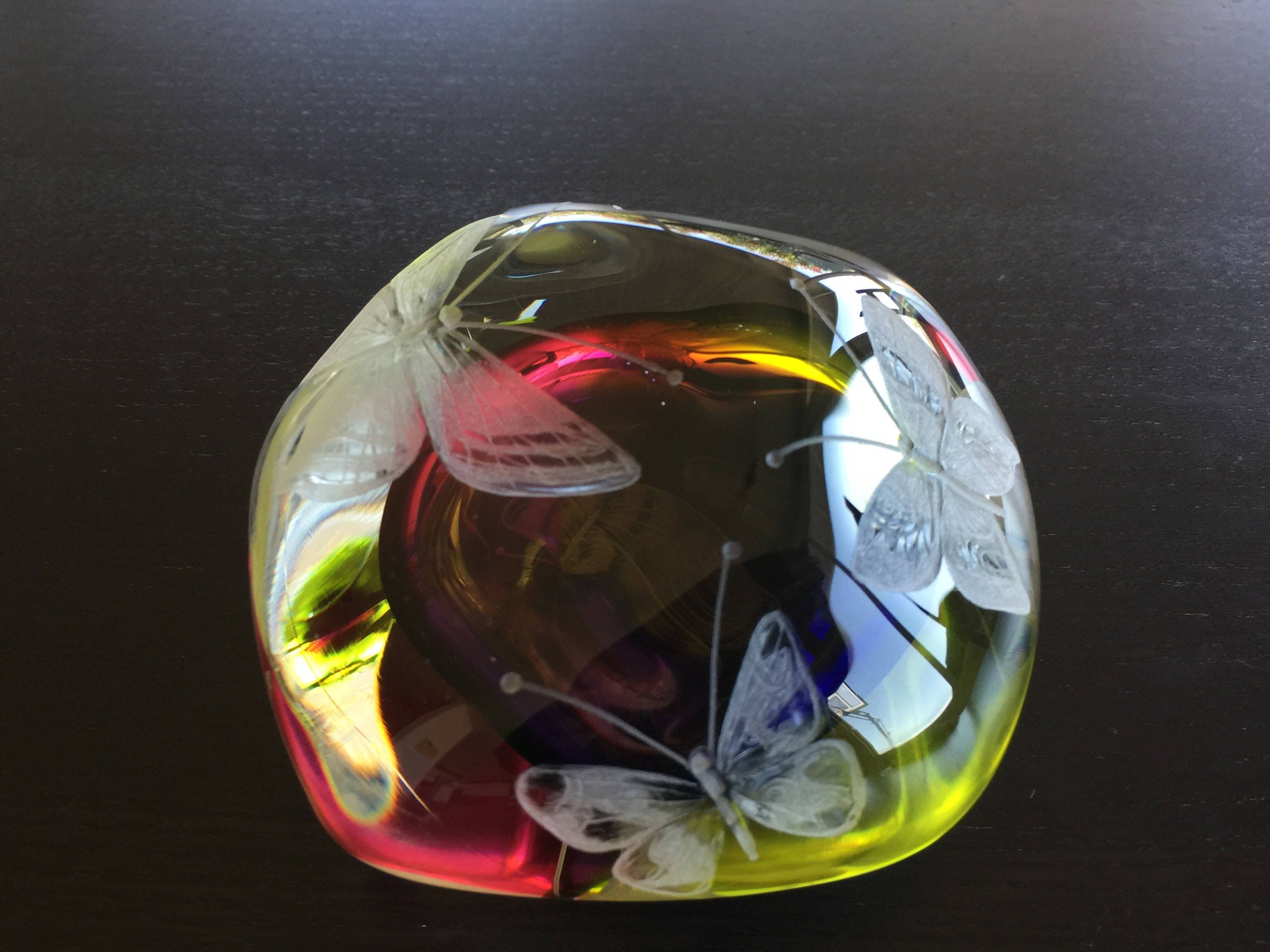 Hand Engraved Butterfly Paperweight Butterflies, Large Butterfly ...