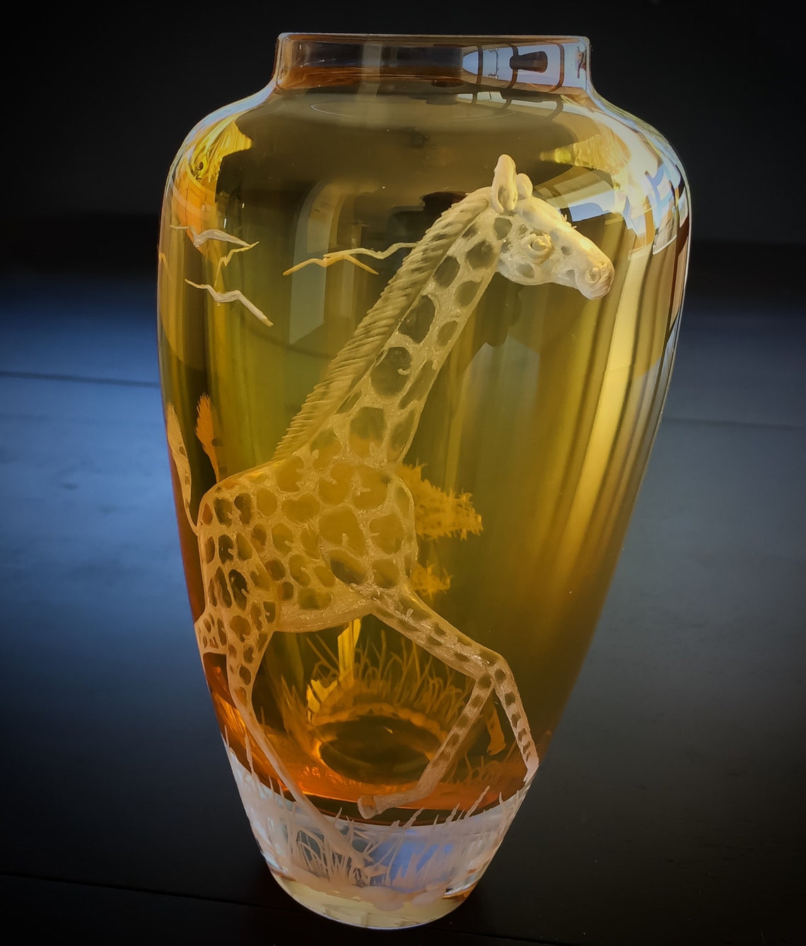 Hand Engraved Giraffe Vase, Giraffe, African Giraffe - Etsy
