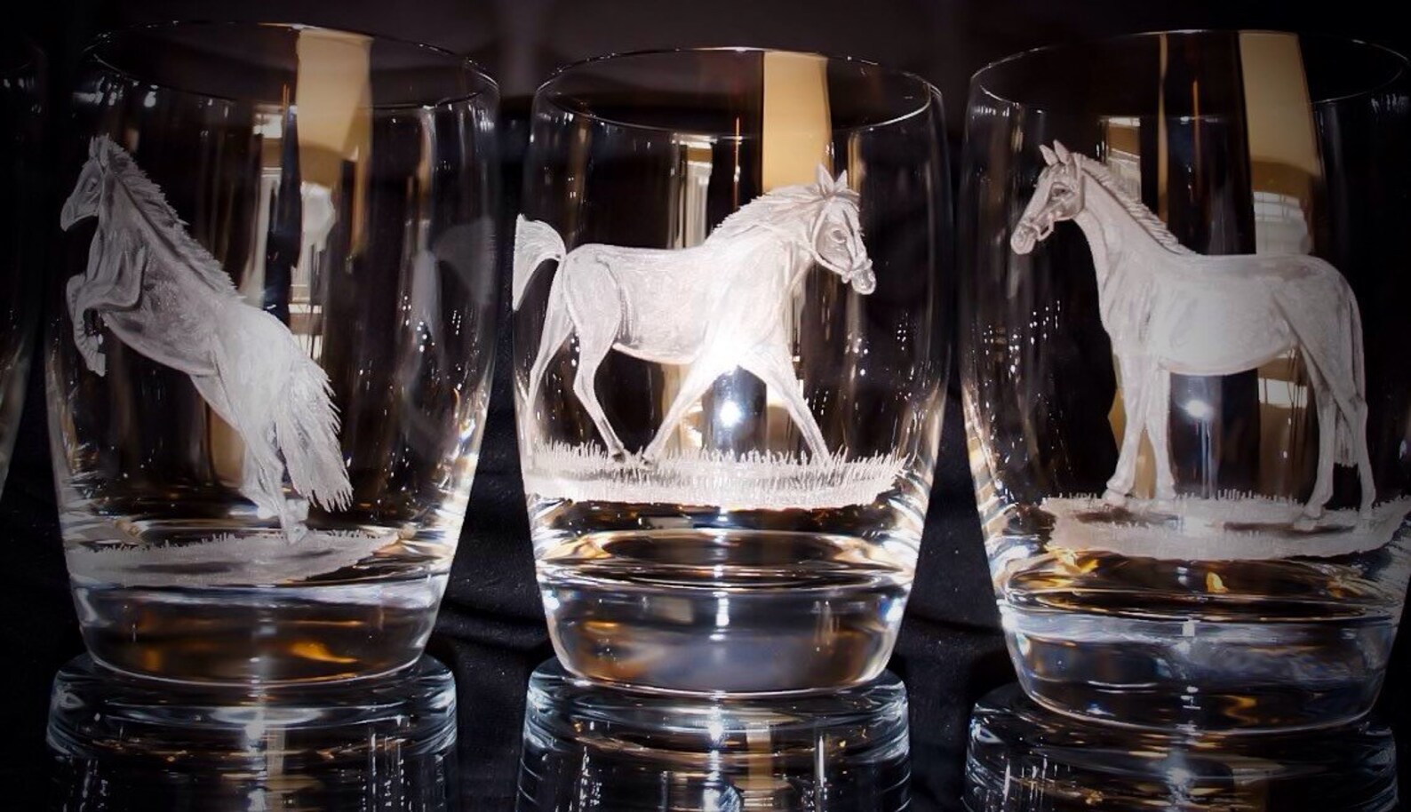 Hand Engraved Horses, Stallion, Mare, Gallup, Animals. Weddings, Gifts ...