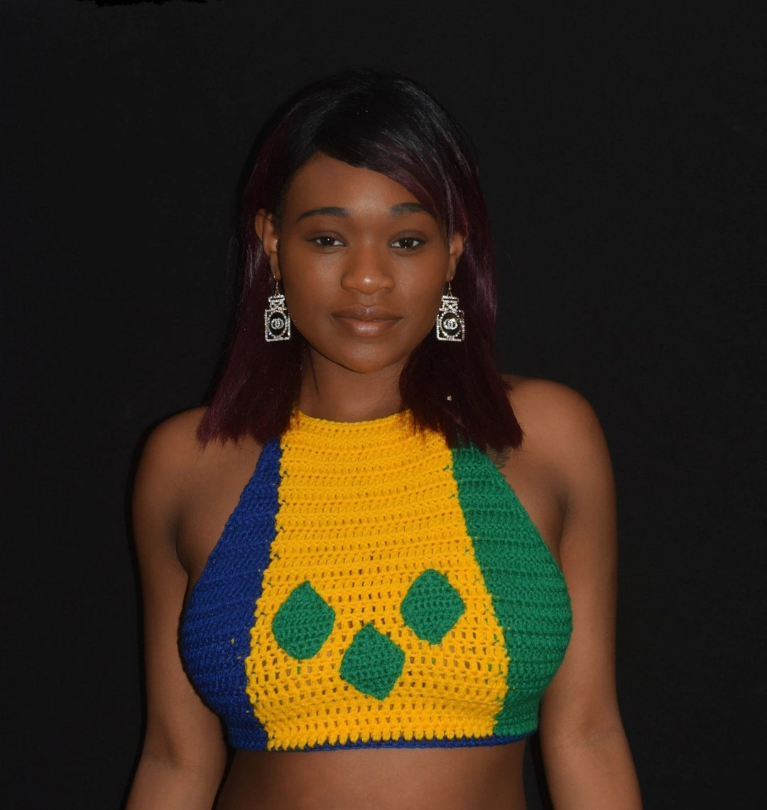 St.vincent High Neck Flag Top. - Etsy