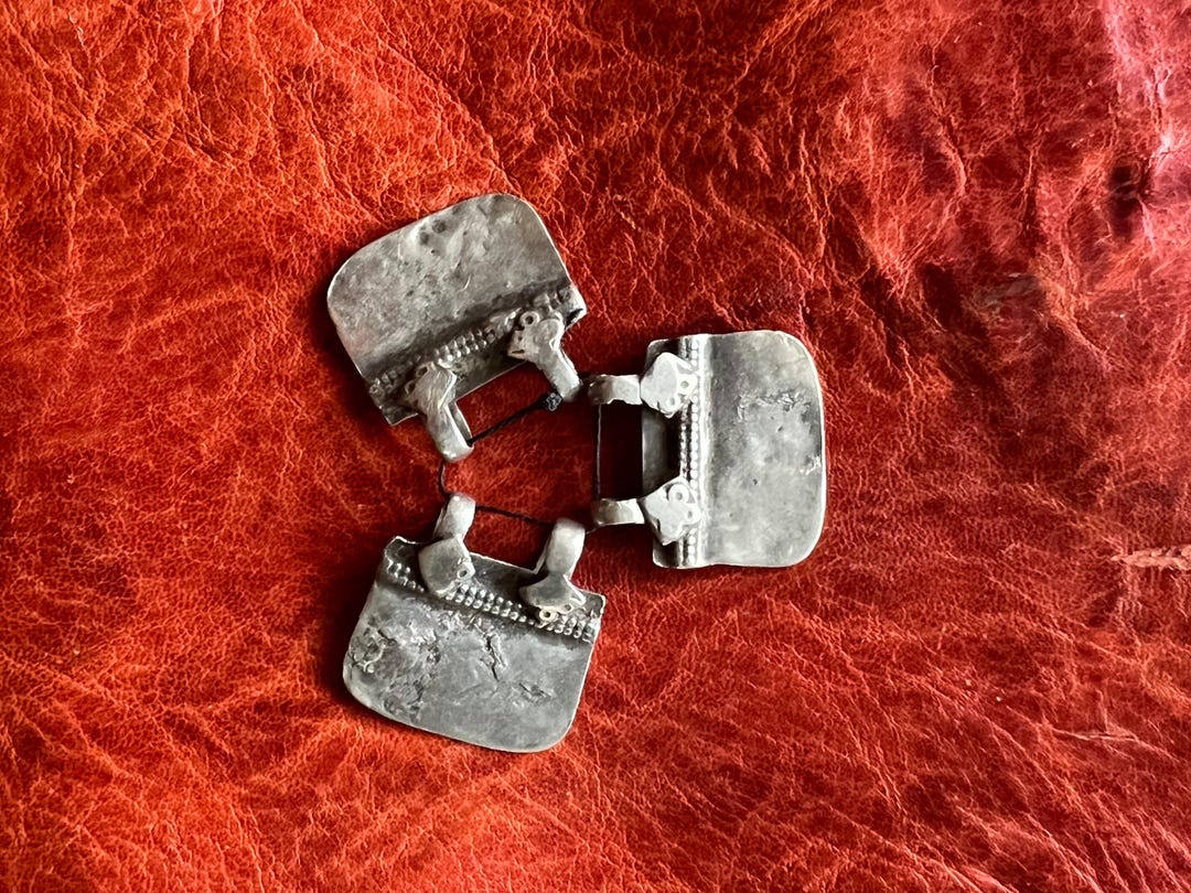 3 Old Solid SILVER Indian PENDANTS- Antique Central Asian, Ethnic ...