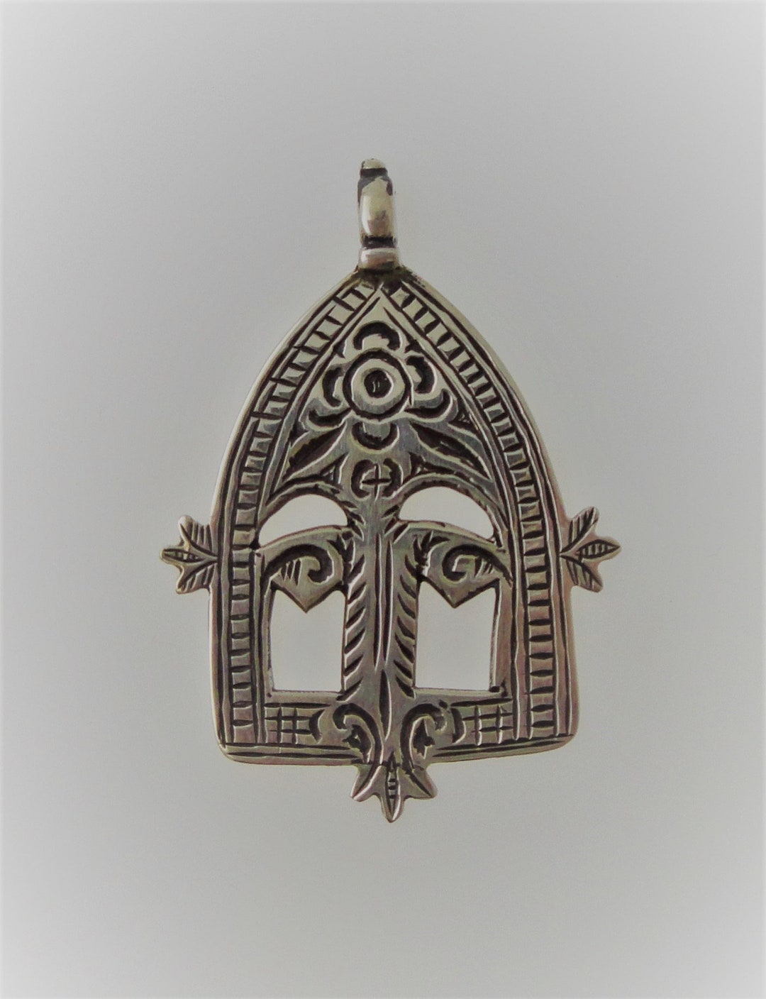 Solid SILVER Moroccan Berber Pendant - Ethnic, Tribal, North African ...