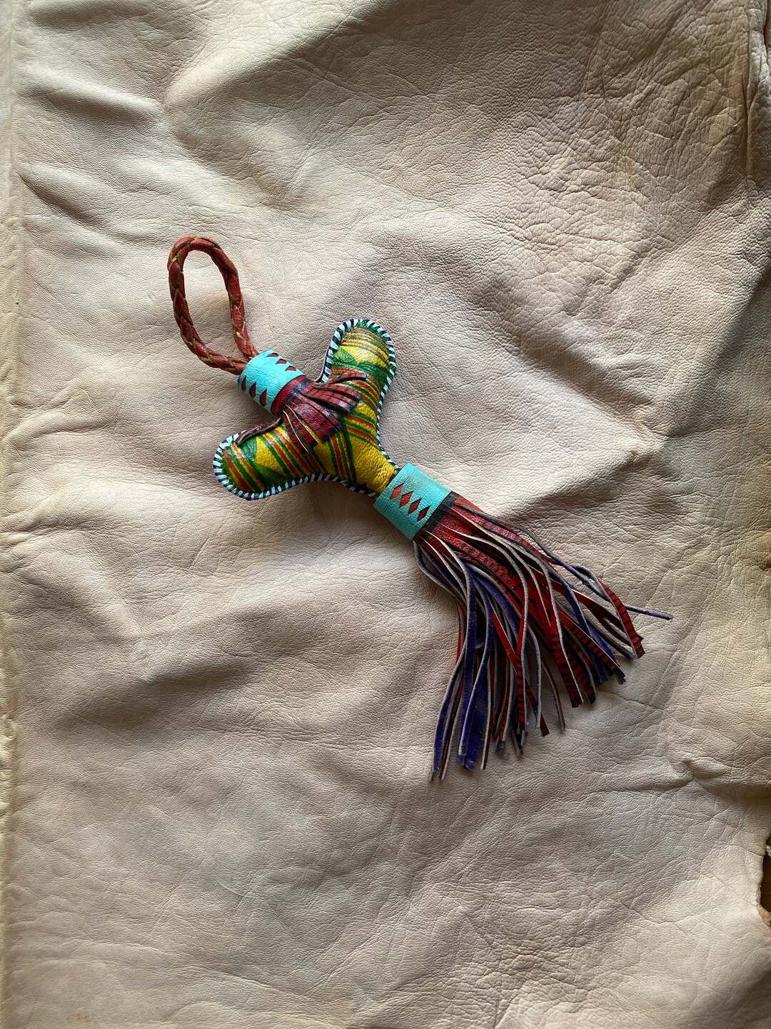 Leather Tuareg Ethnic Key Chain - Niger Ornament, Tribal, African, Fob ...