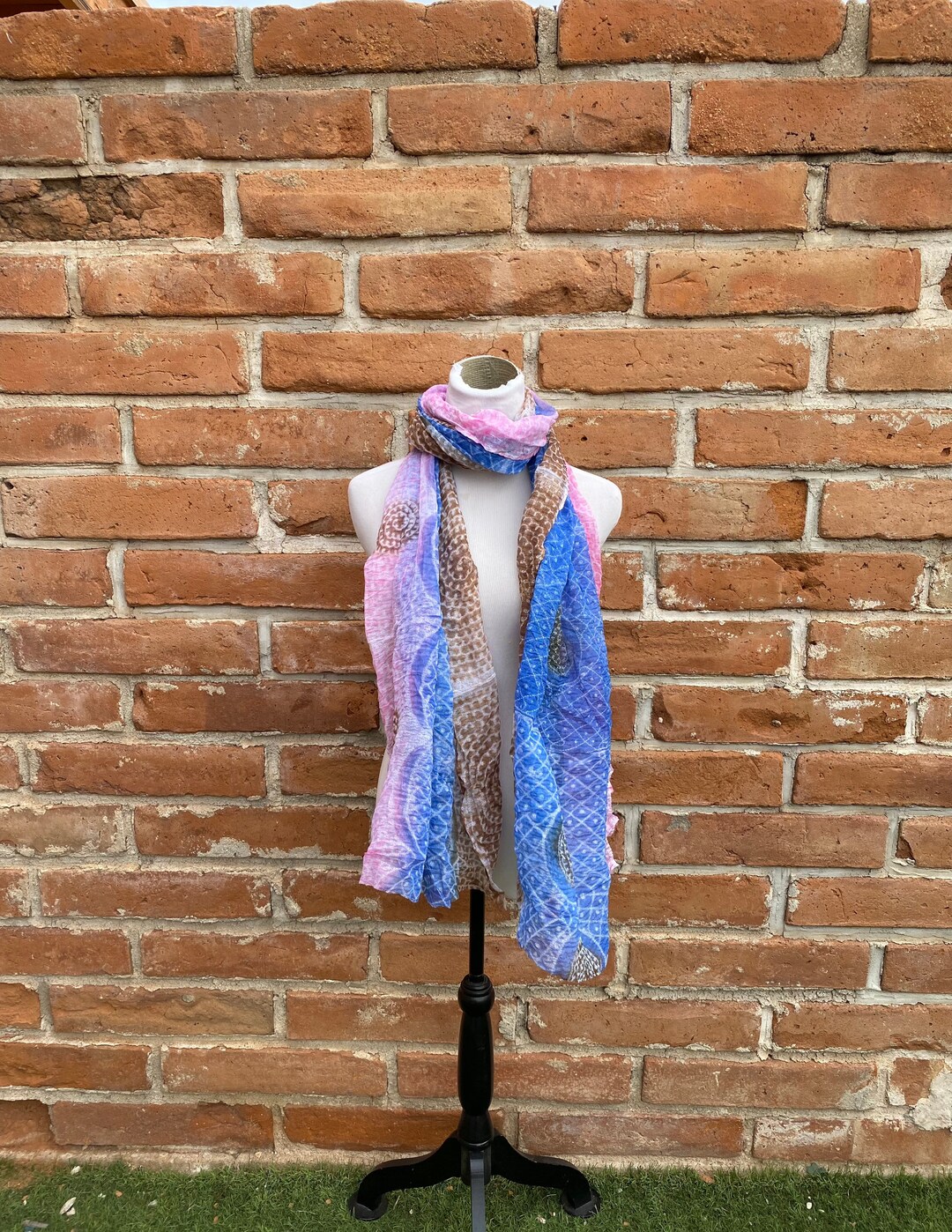 Moroccan Berber Tuareg Scarf- Long Handmade, Ethnic, Tribal Turban ...