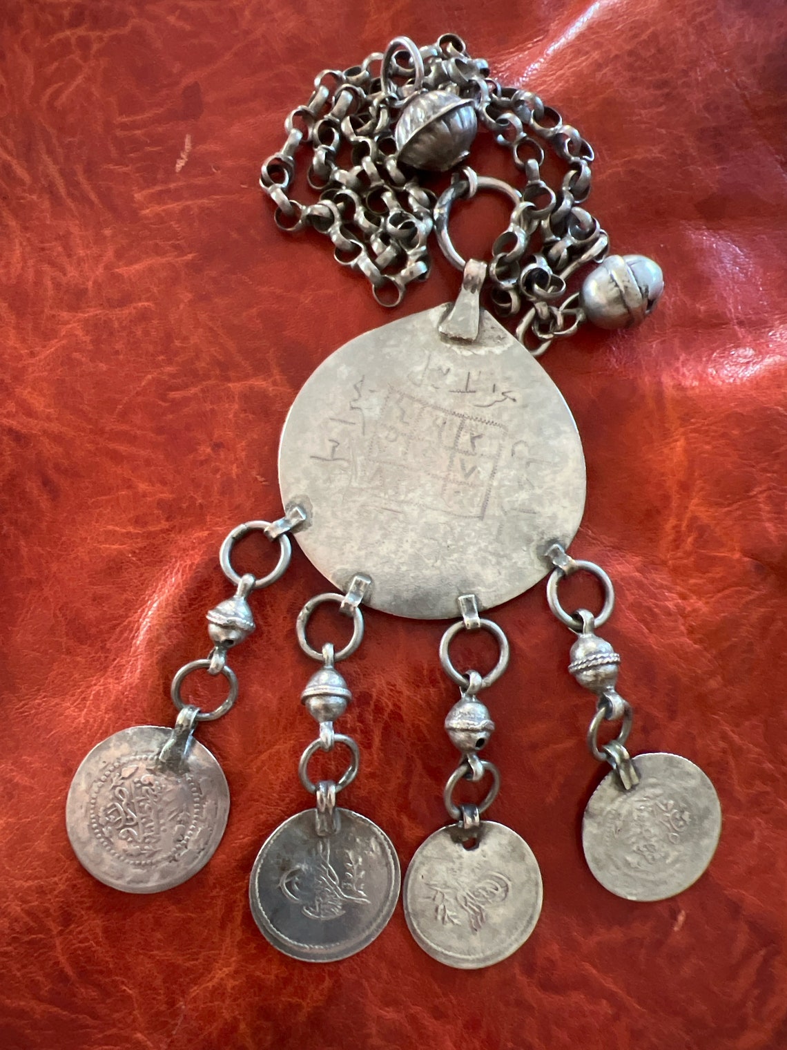 Antique Palestinian Necklace - Islamic Amulet Bedouin, Middle Eastern ...