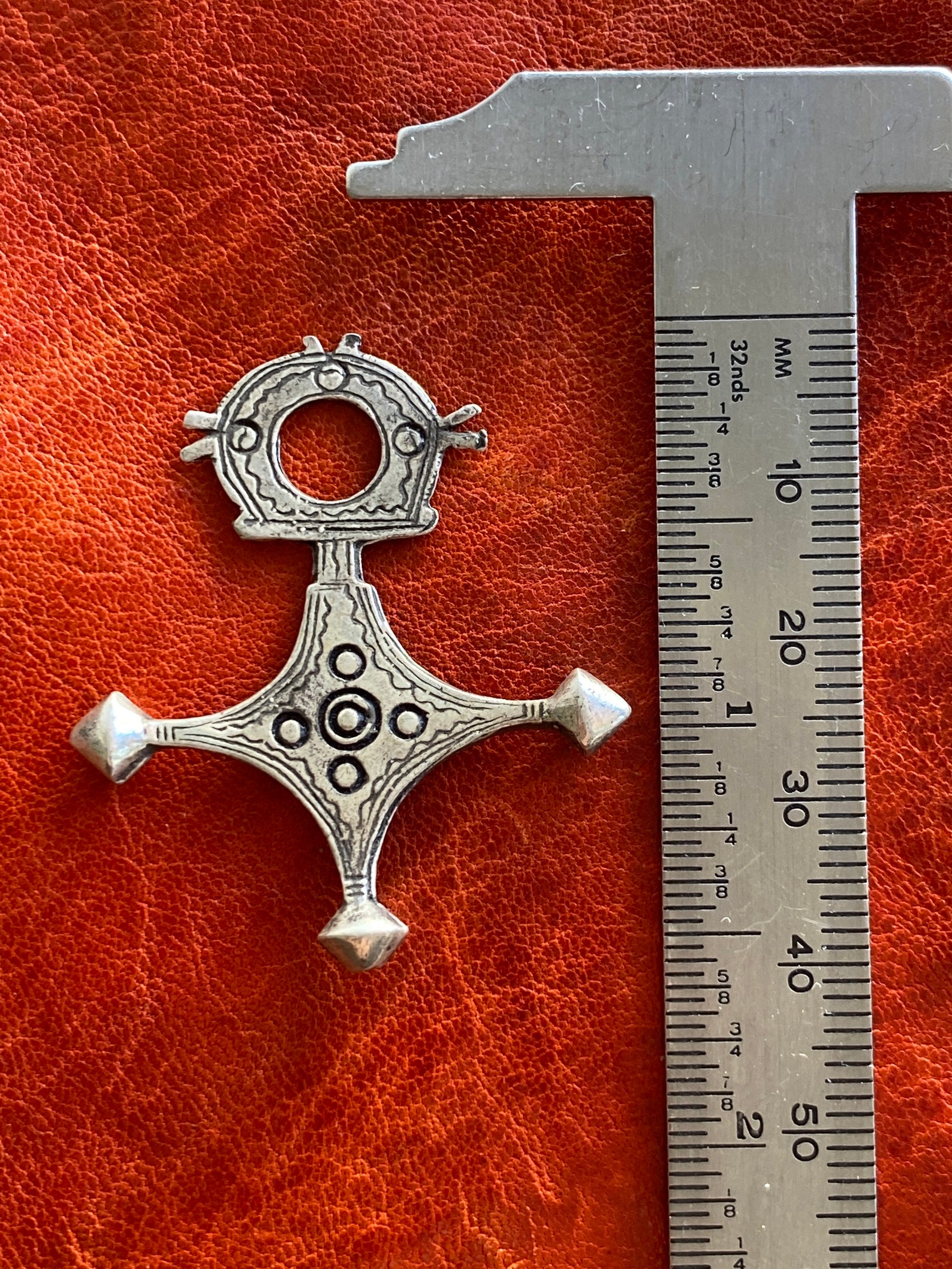 Solid SILVER Moroccan Tuareg Berber Charm Replica Ethnic Tribal ...