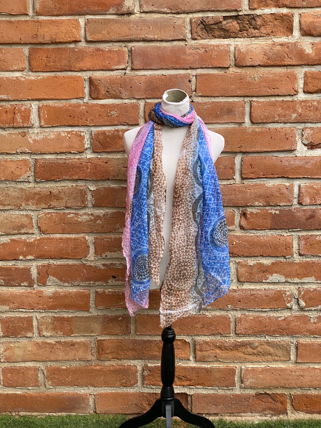 Moroccan Berber Tuareg Scarf- Long Handmade, Ethnic, Tribal Turban ...