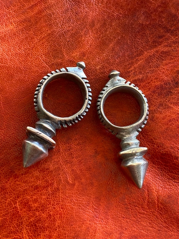 2 Old Solid SILVER Tuareg Cross - Zinder Style - Ethn… - Gem