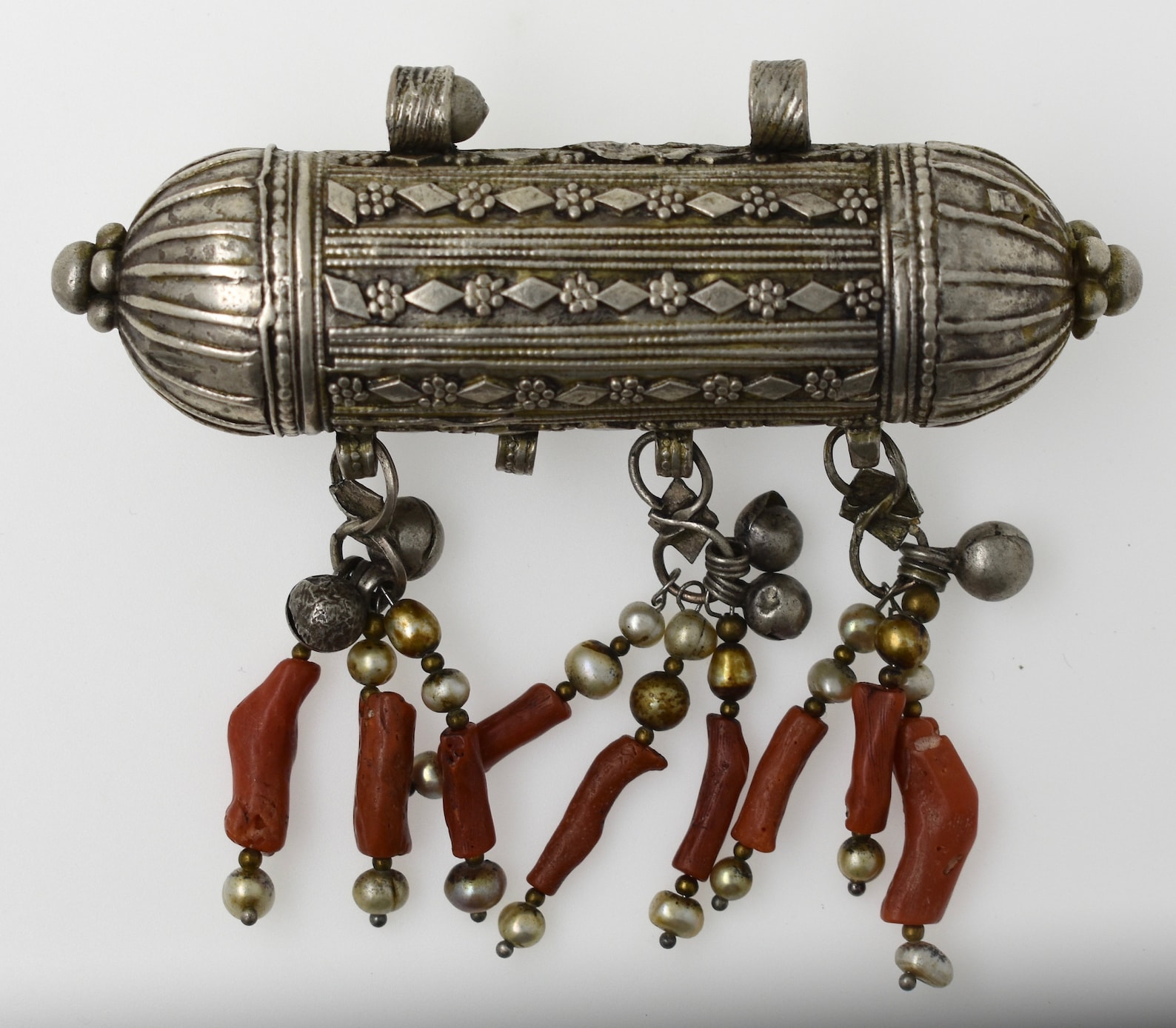 Big Yemeni Bead PENDANT, Antique Silver- Ethnic, Tribal, Middle Eastern ...