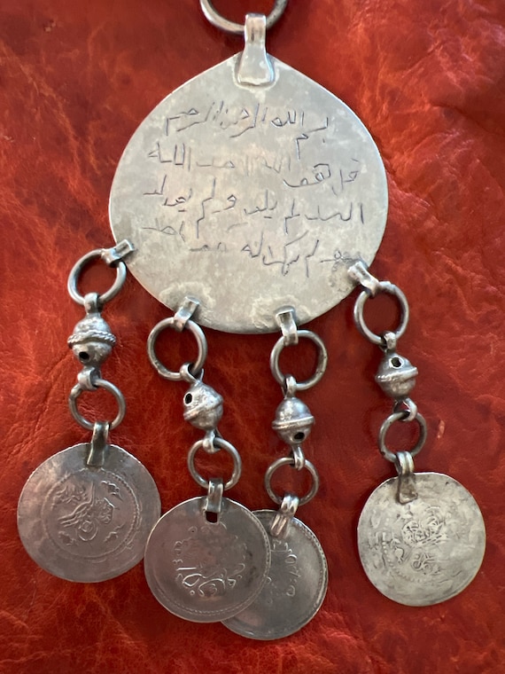Antique Palestinian Necklace - Islamic Amulet Bedouin… - Gem