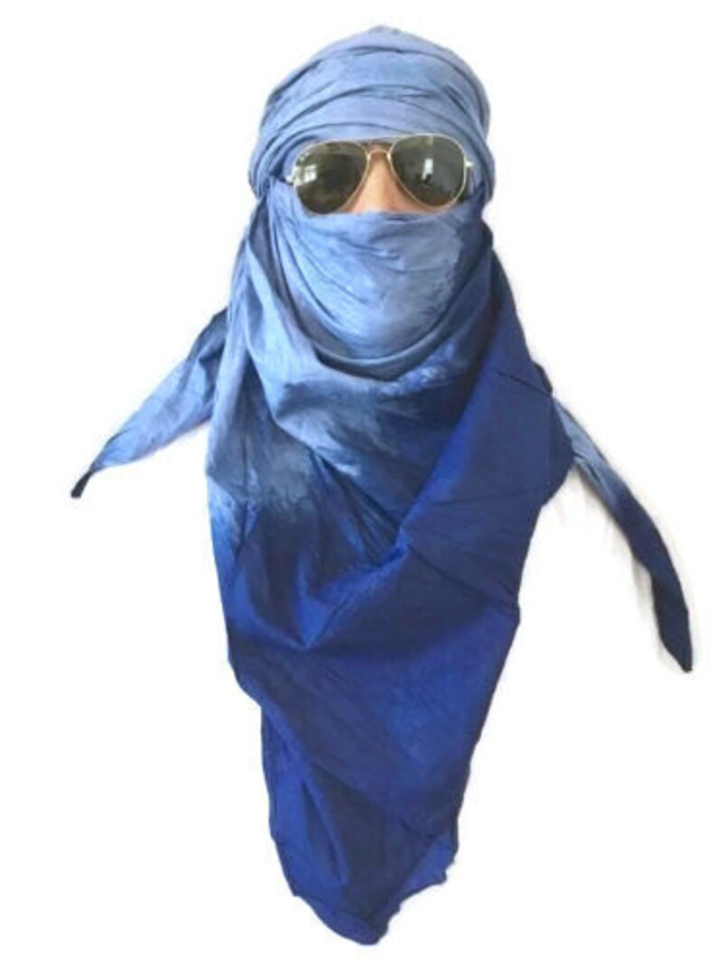 Moroccan Berber Tuareg Scarf- Long Handmade Ethnic Tribal Turban ...