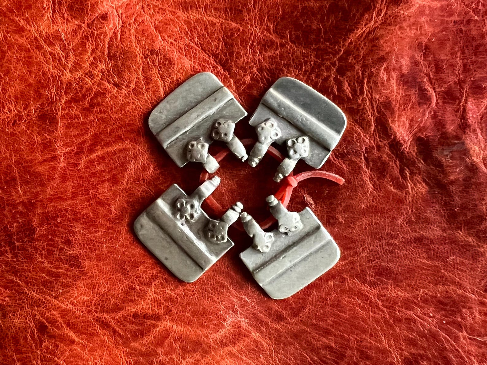 4 Old Solid SILVER Indian PENDANTS- Antique Central Asian, Ethnic ...