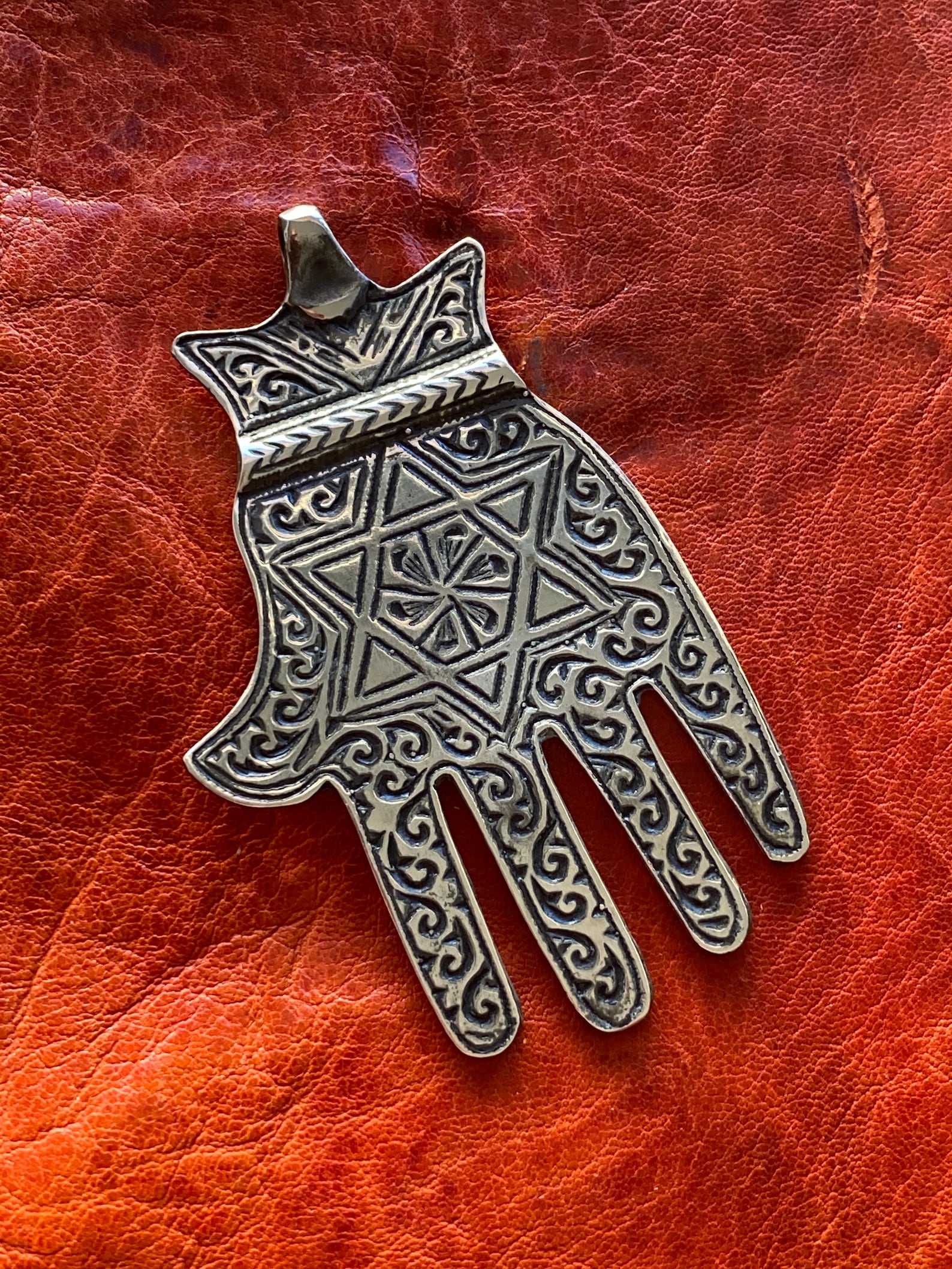 HUGE Solid SILVER Moroccan Hamsa - Berber, Ethnic, Tribal, Jewish ...