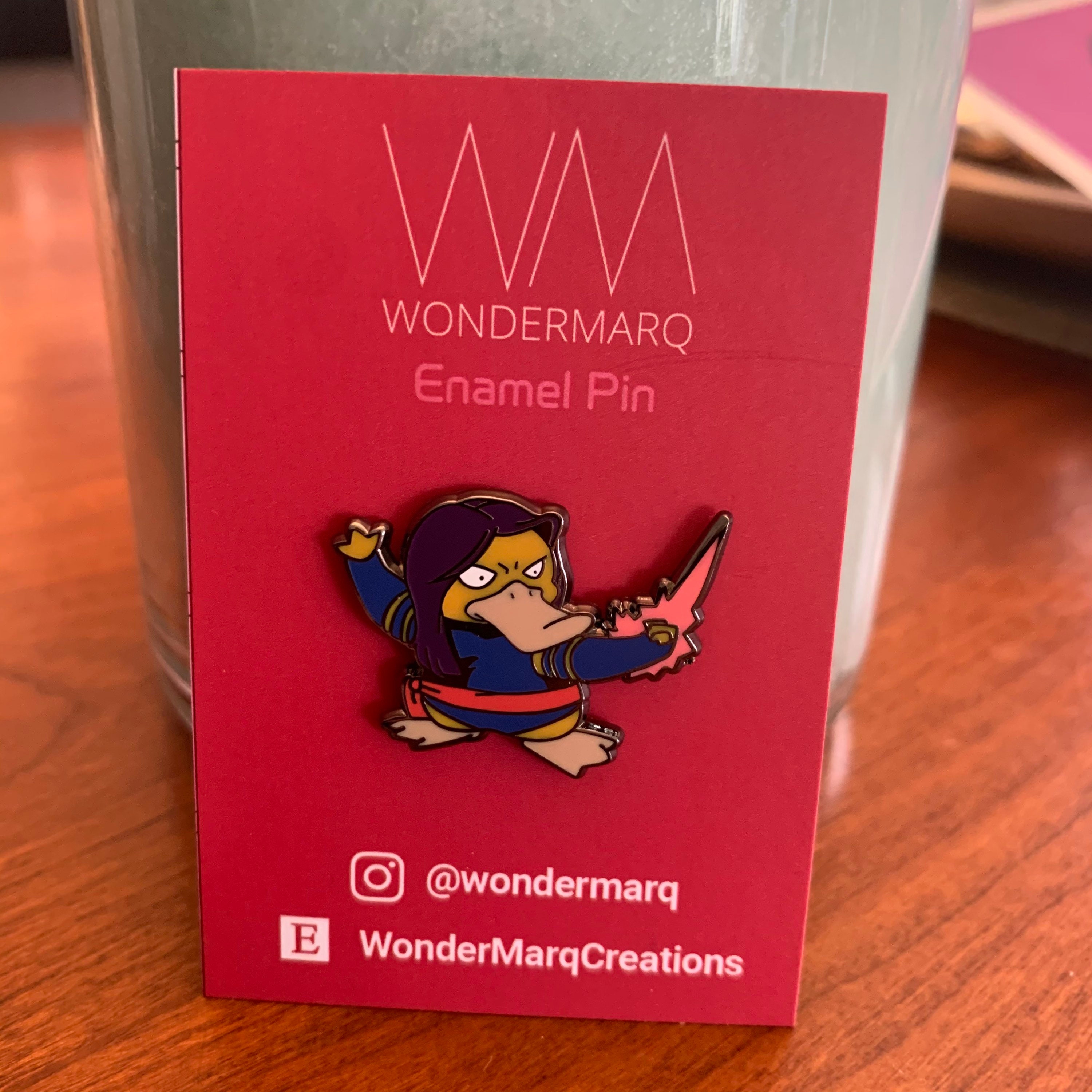 Psyducke (psyduck Pokémon/ Psylocke X-men Spoof) Enamel Pin - Etsy