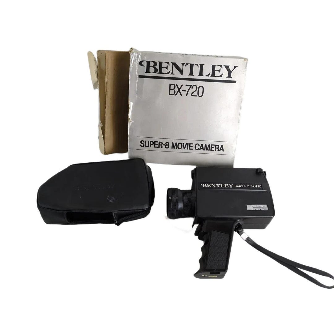 Vintage 1980s Bentley BX-720 Super-8 Movie Camera, With Original Box ...