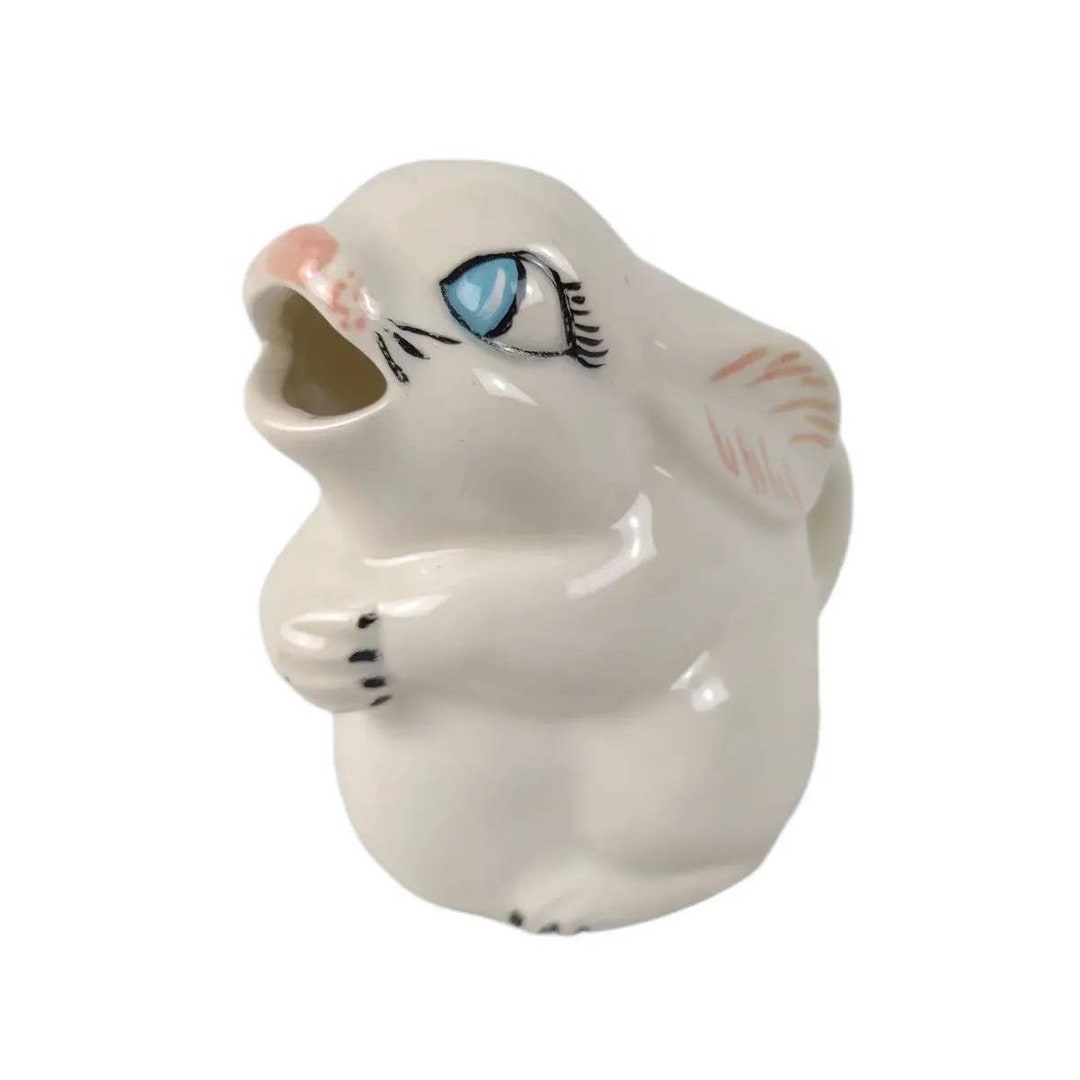 Vintage White Bunny Rabbit 4 Ceramic Creamer Mini Syrup Pitcher - Etsy
