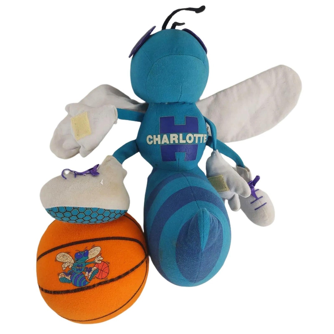 Vintage 1990s Charlotte Hornets NBA Basketball 13" Hornet Mascot Plush ...
