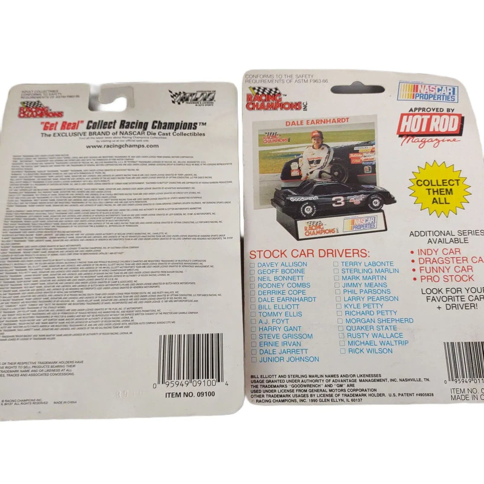 Vintage Set of 6 Die Cast Race Cars Action Team Caliber Racing ...