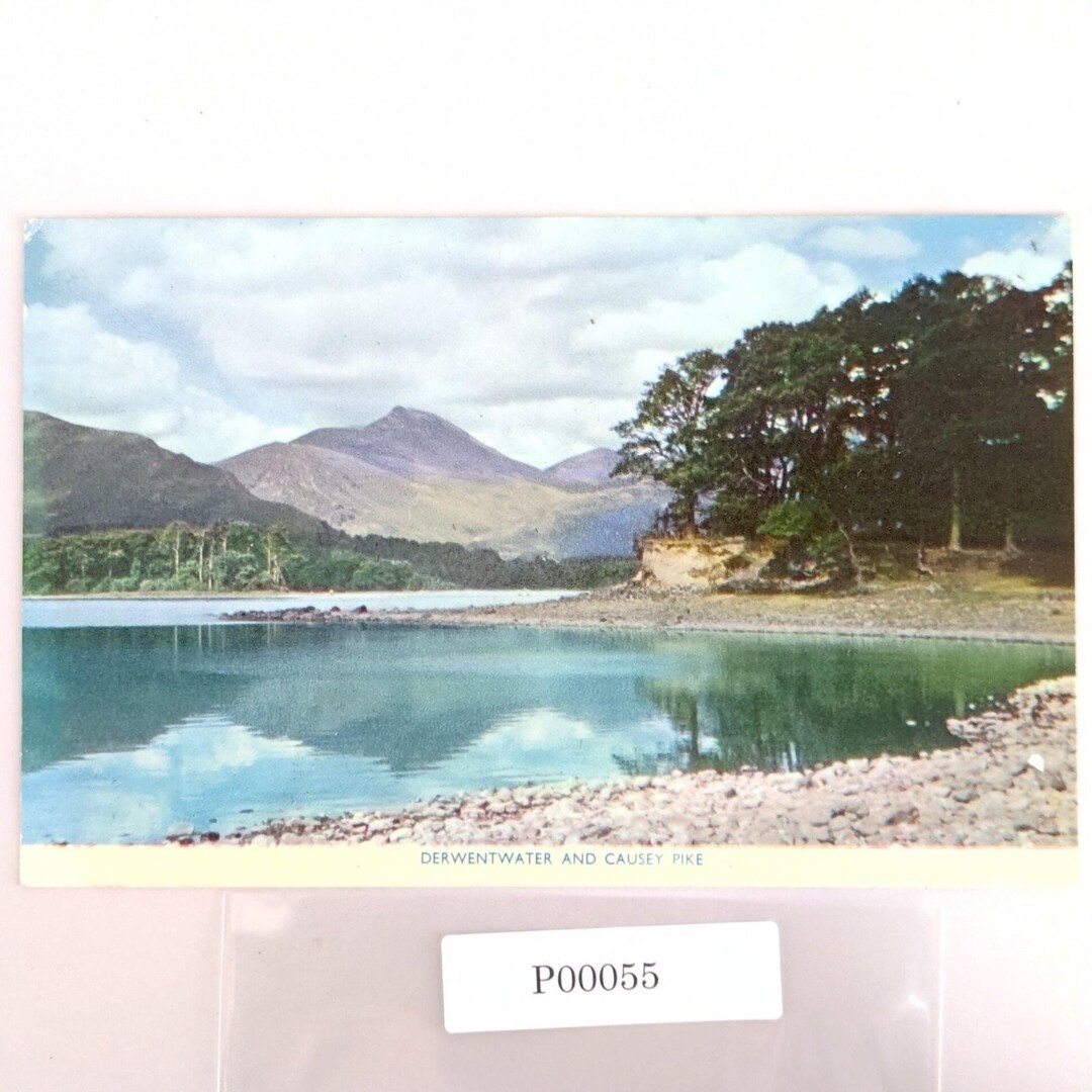 Vintage 1960s Postcard Derwentwater & Causey Pike Keswick Cumbria ...
